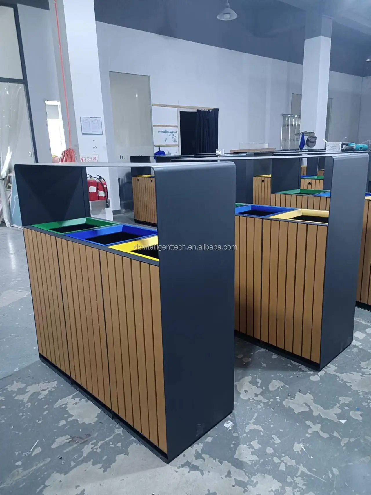 Modern Design 3 Compartments Big Capacity Shopping Mall Recycling ...