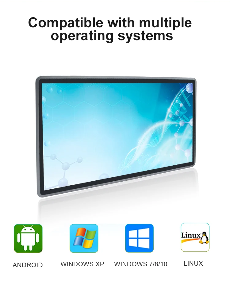 Industrial 21.5 Inch Rs232 Embedded/wall Mount All-in-one Computer Ip65 Waterproof I3 I5 J1900 ...