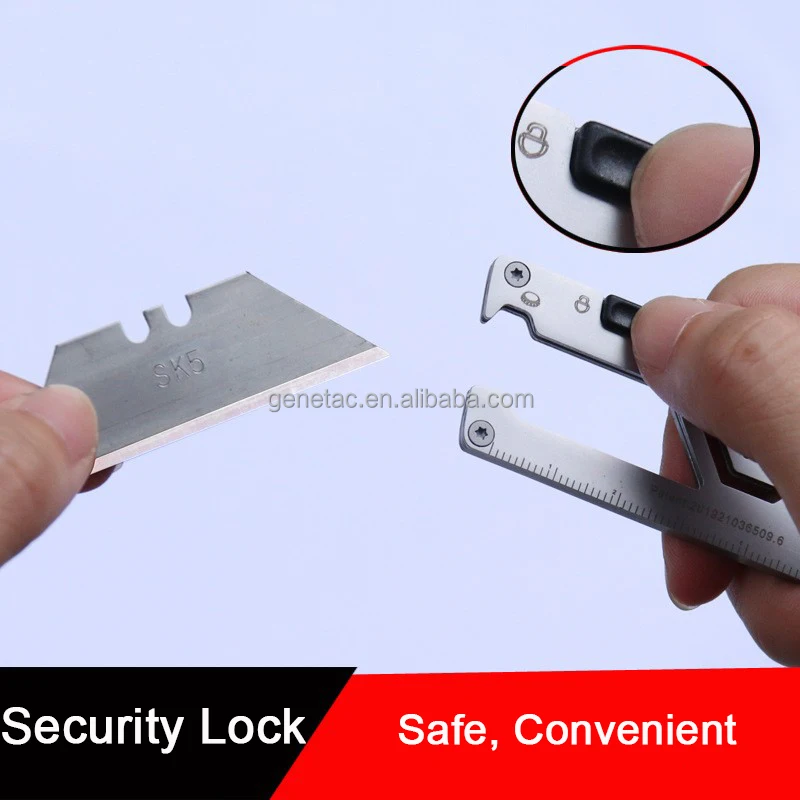 Custom Made EDC Sk5 Steel Retractable Blade Cutter