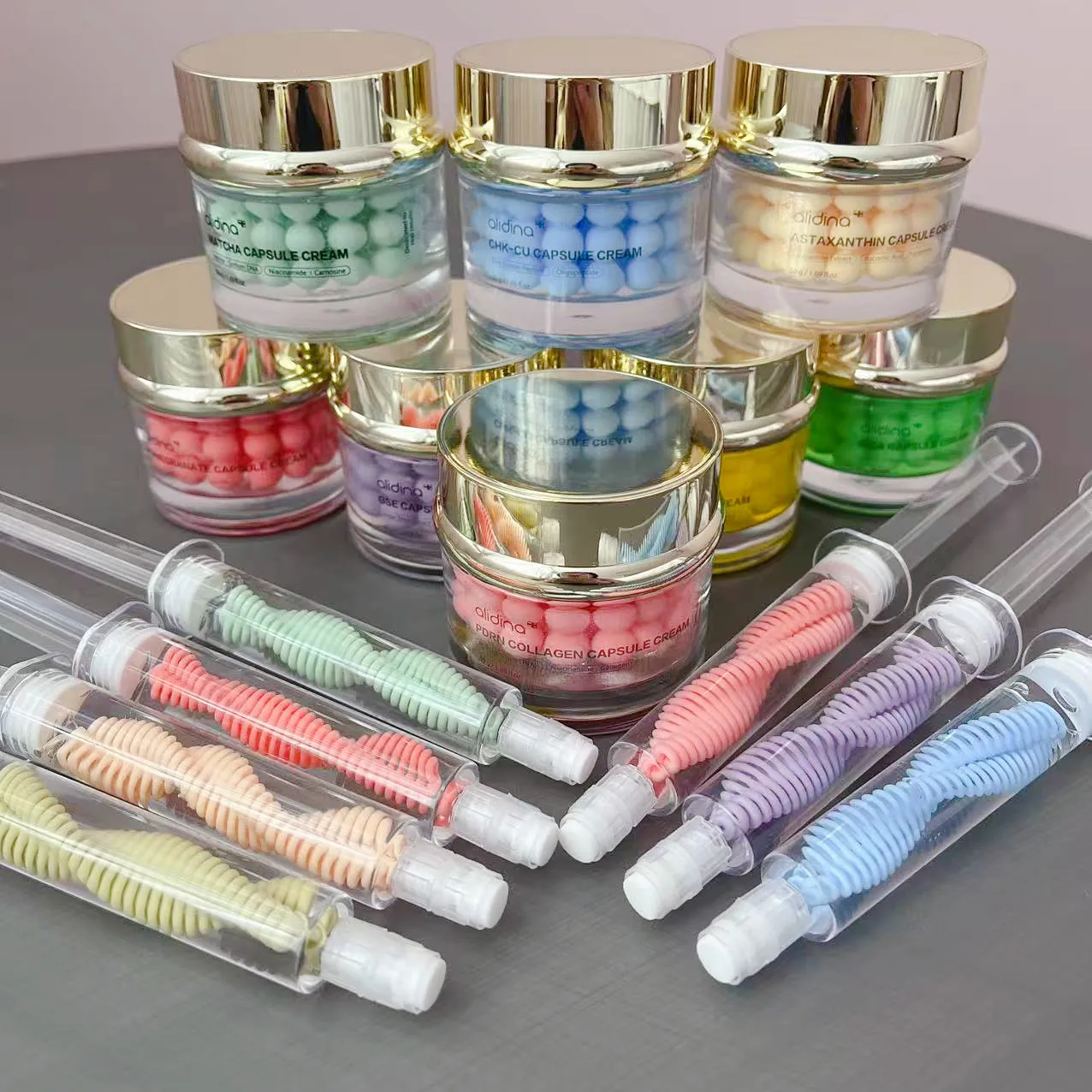 ZS Private Logo Korean Glass Glow Skincare Set with Cream Serum for ...