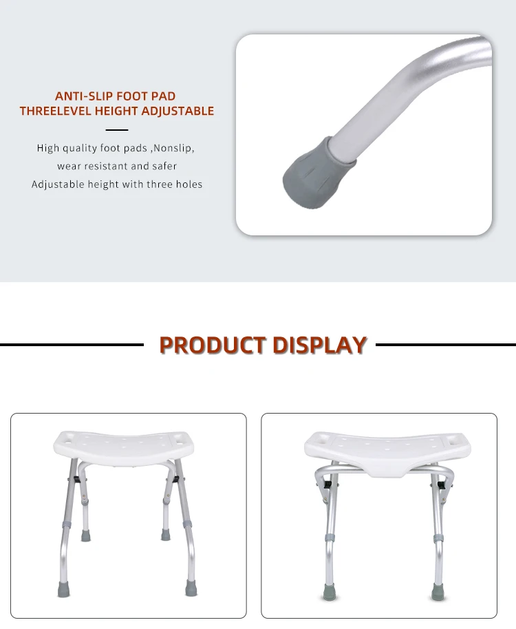 Bq203c Folding Non-slip Aluminum Bath Chair For Elderly Disabled - Buy ...