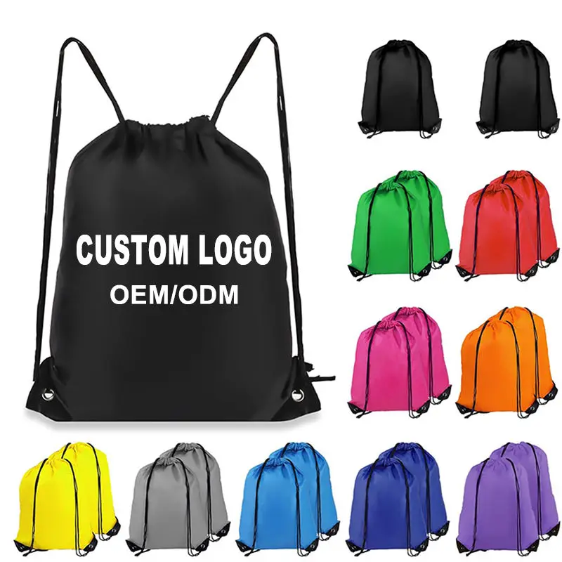 Sublimation String Nylon Waterproof Drawstring Bag Custom logo ...