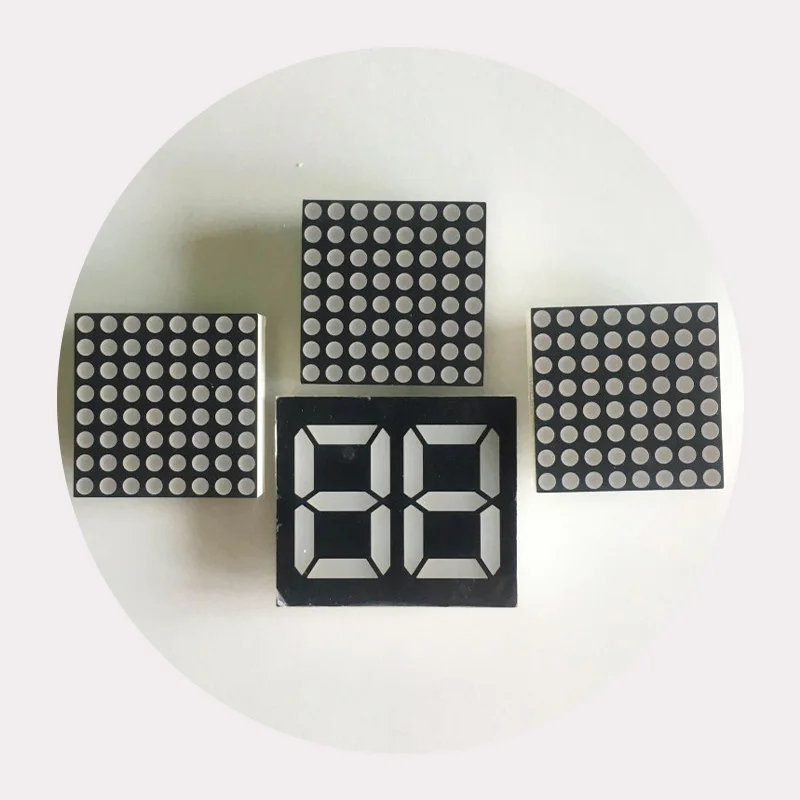 Outdoor Red Square 8x8 Dot Matrix 7 Segment Led Digital Display For ...