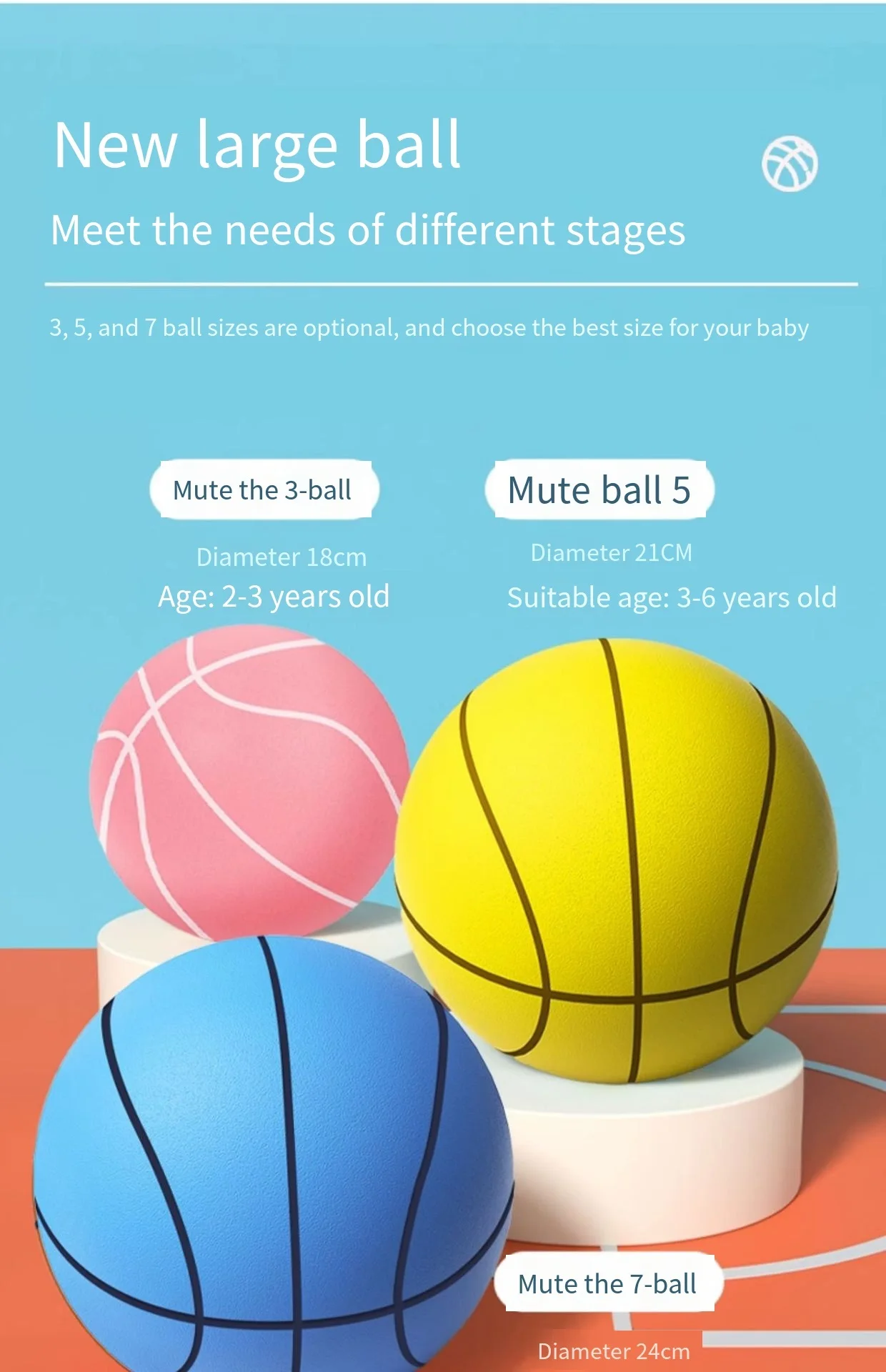 Silent Basketball - Durable, Lightweight Indoor Training Ball