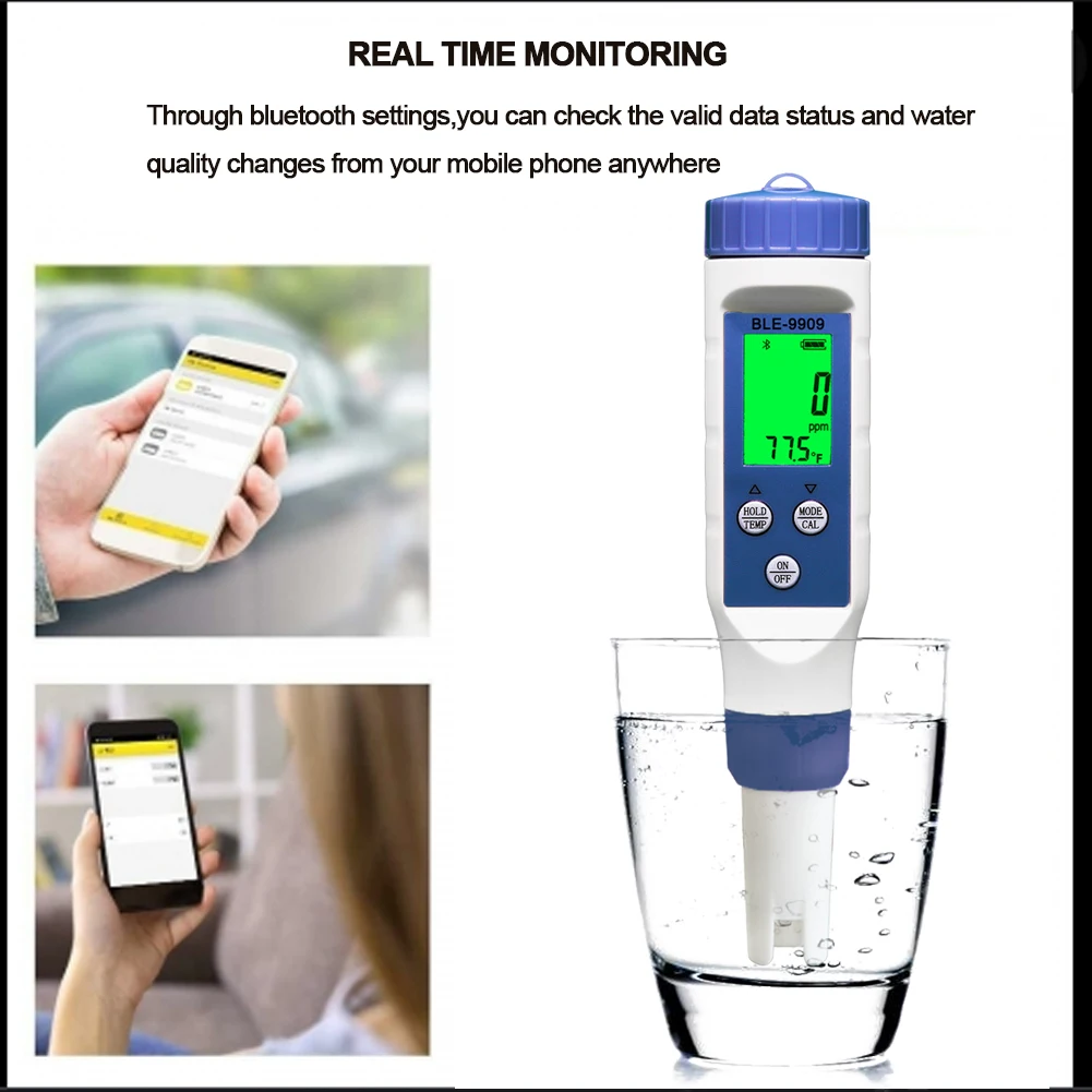 Smart Ph Bluetooth Ph Meter For Water Hydroponics Ph/ec/tds /salinity ...