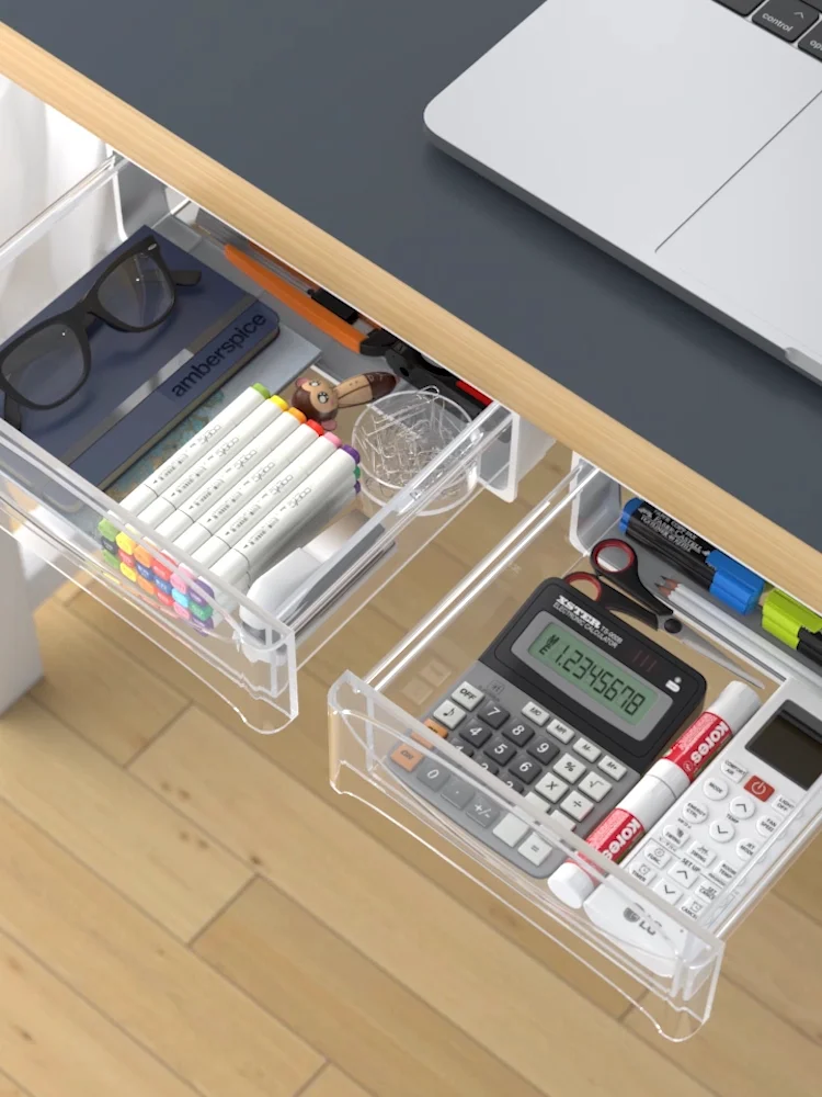 Under Desk Drawer Storage Organizer Office Hanging Drawer Storage ...