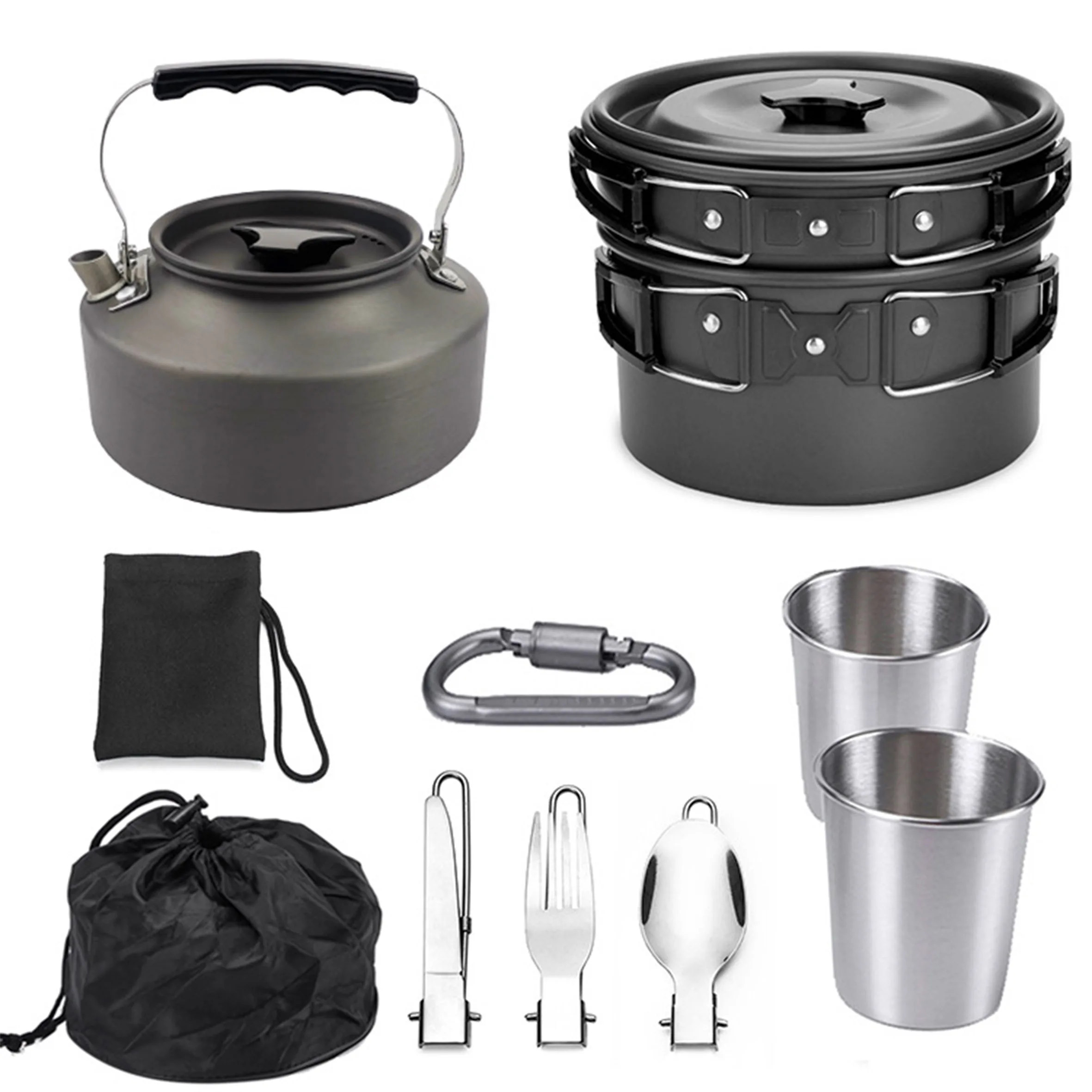 9 Quart Pre-seasoned Camp Pot With Lid And,Lid Lifter Camping Fireplace ...