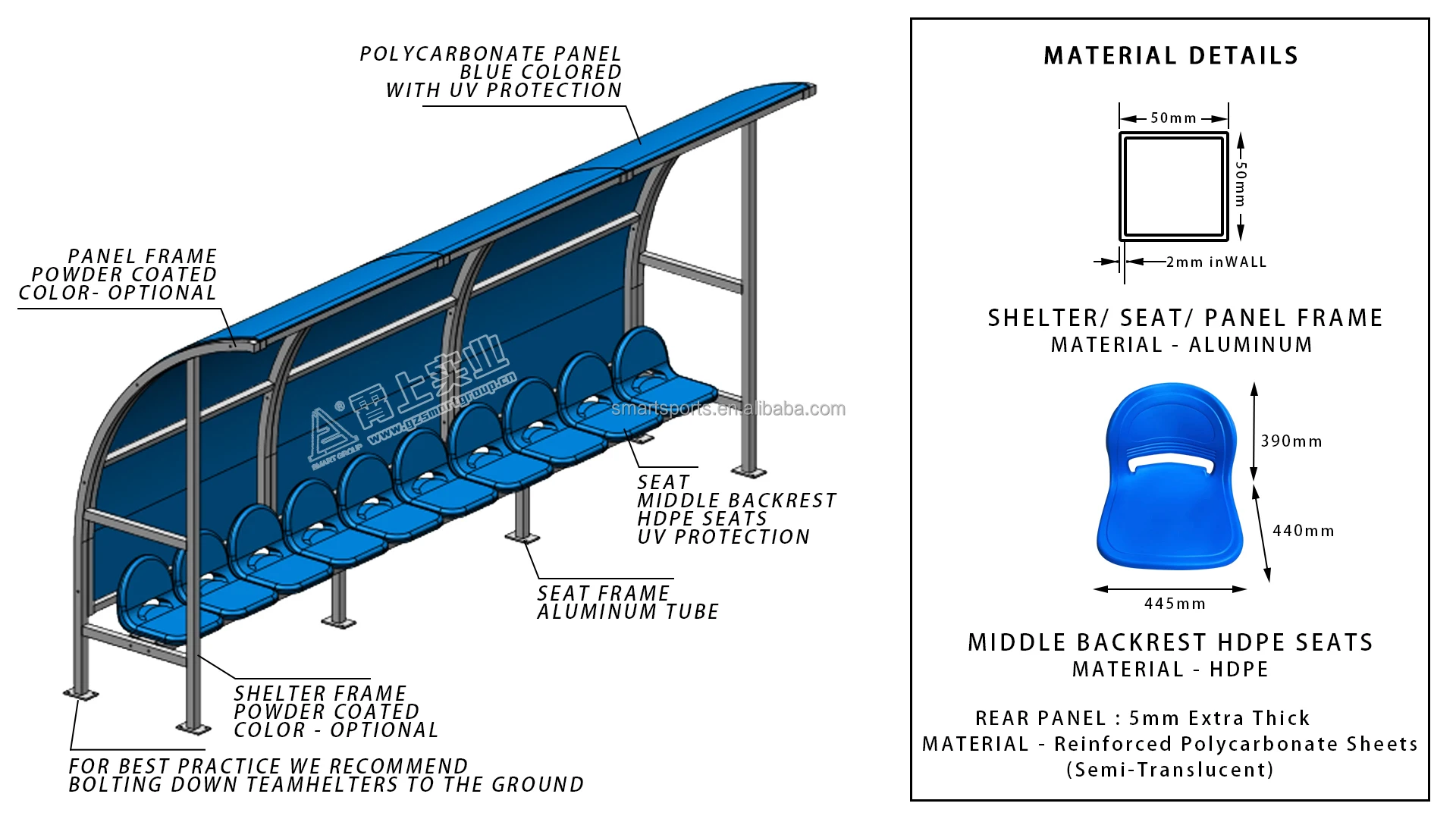 Aluminum Football Stadium Bleachers - Durable & Comfortable