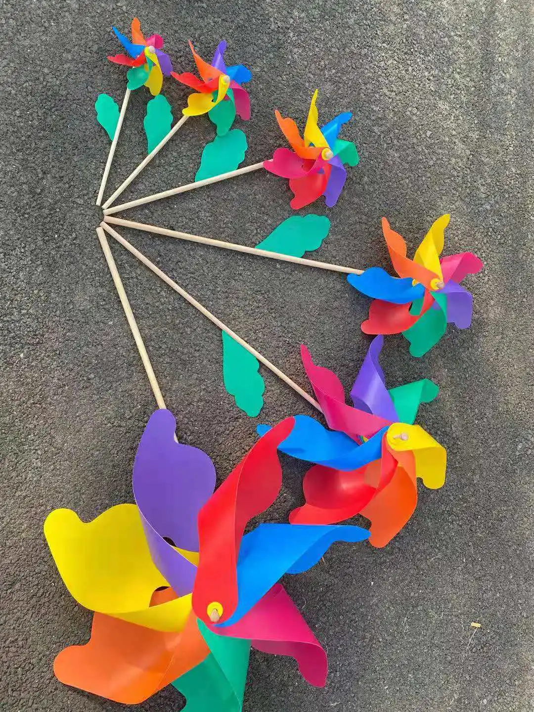 Mb1 Hot Selling Colorful Plastic Windmill Garden Party Wedding ...