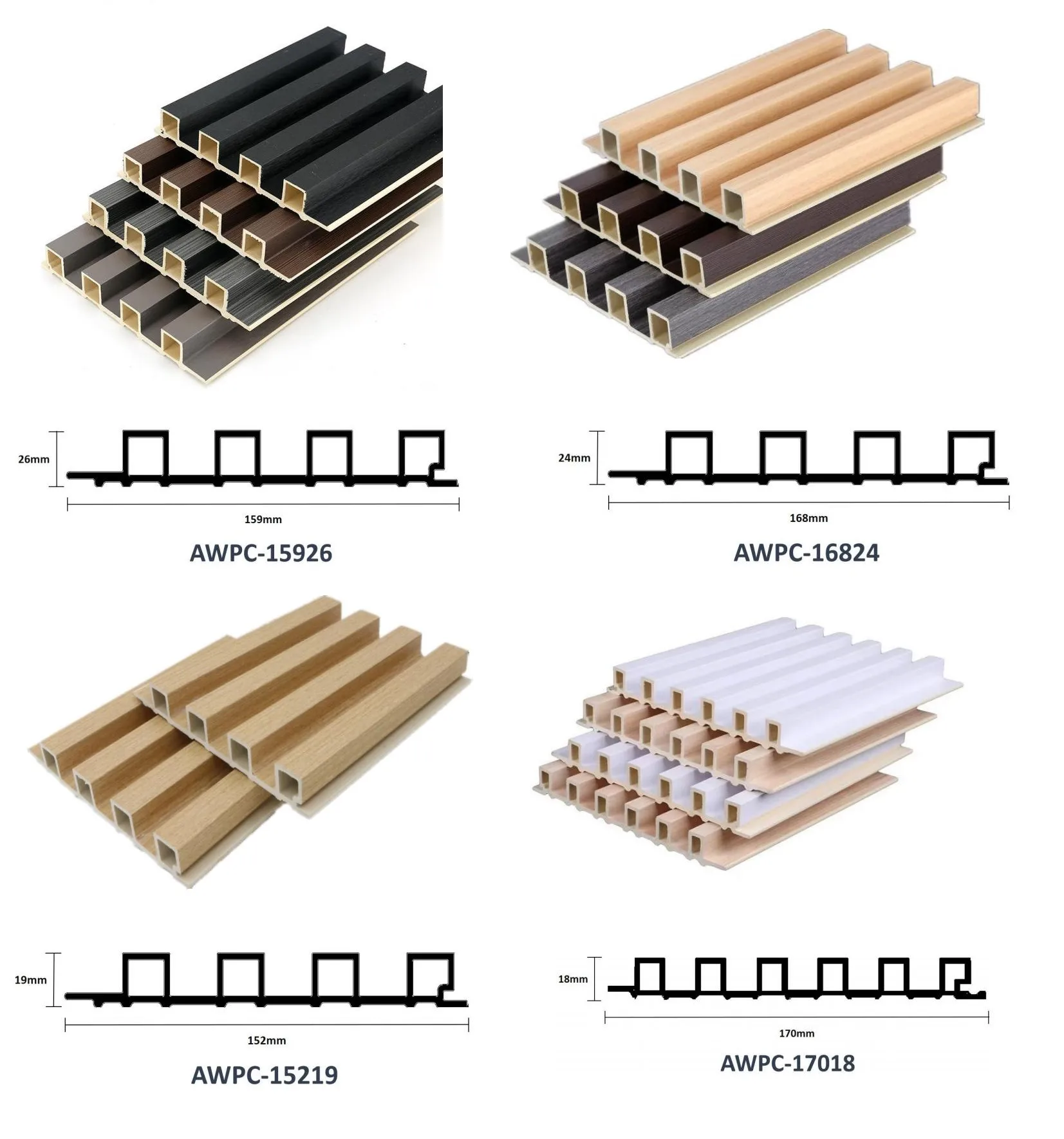 Wpc Cladding Wpc Wall Panel Grating 3d Wooden Composite Panel De Pared ...
