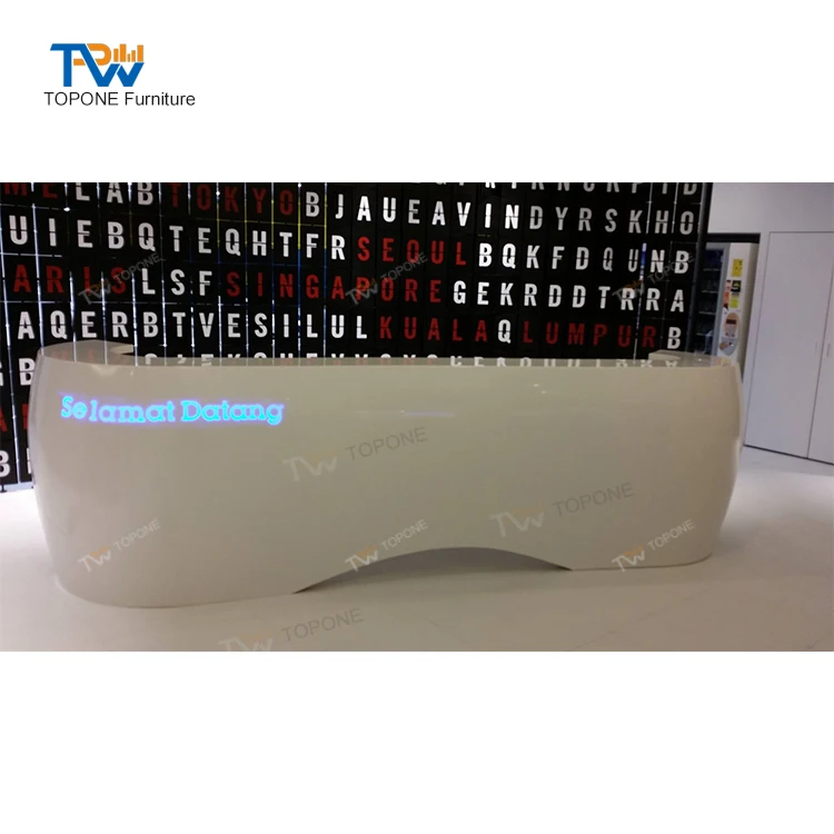 Dental Office Clinic Reception Counter Desk Design Custom Logo 3 Person ...