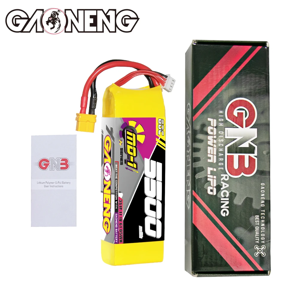 Gaoneng Gnb Md-1 Series 5500mah 3s 11.1v 60c 120c Xt60 Rc Lipo Battery ...