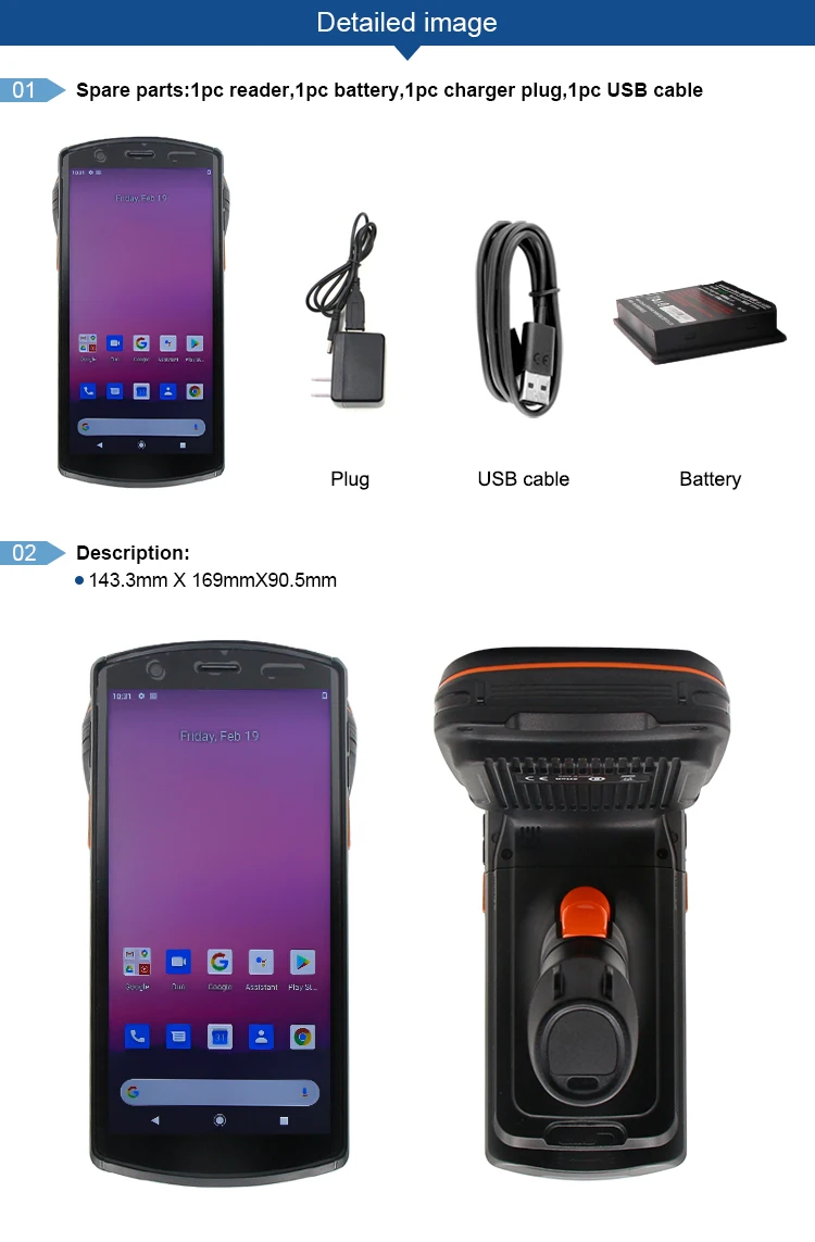 Chafon Android 11 Wifi Blue Tooth 4g Barcode Scanner Rfid Handheld ...