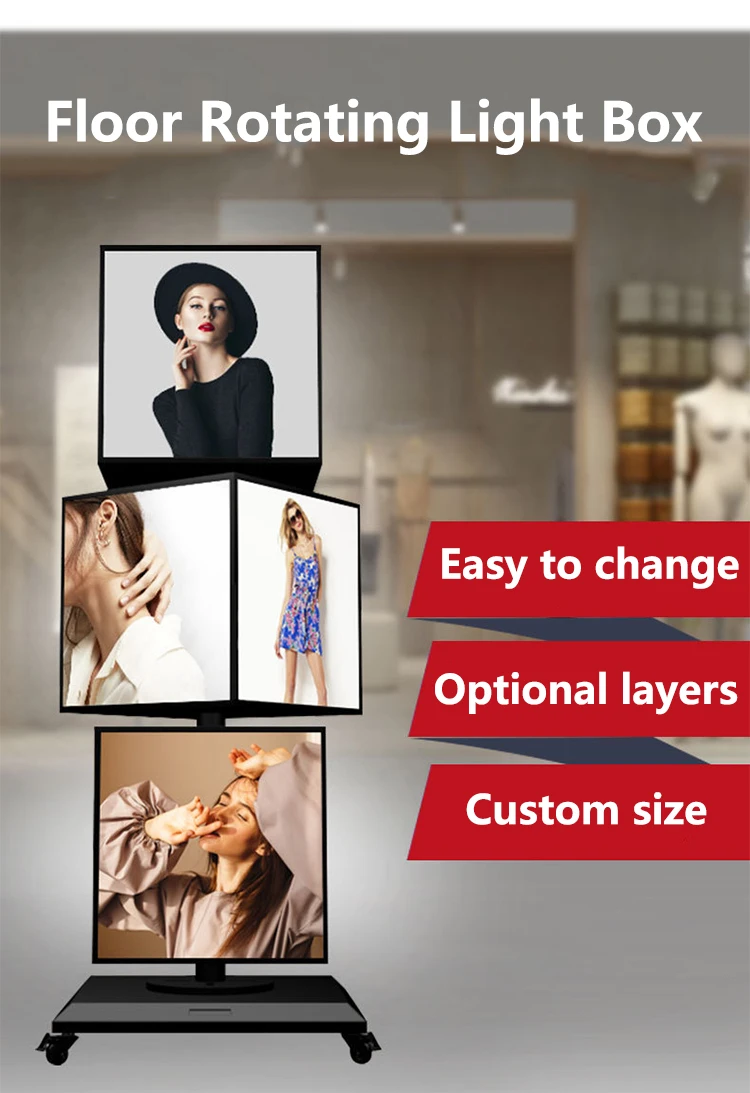 Outdoor Waterproof Rotating Light Box - Custom Menu Display