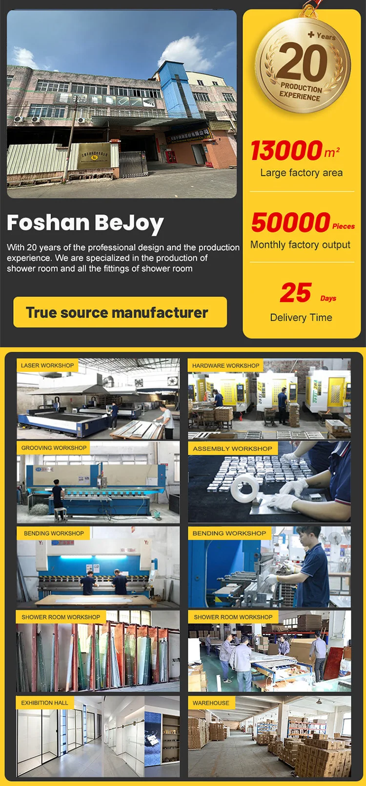 BEJOY 2026 New Modern Tempered Glass Hinge Bathroom Shower Enclosure ...