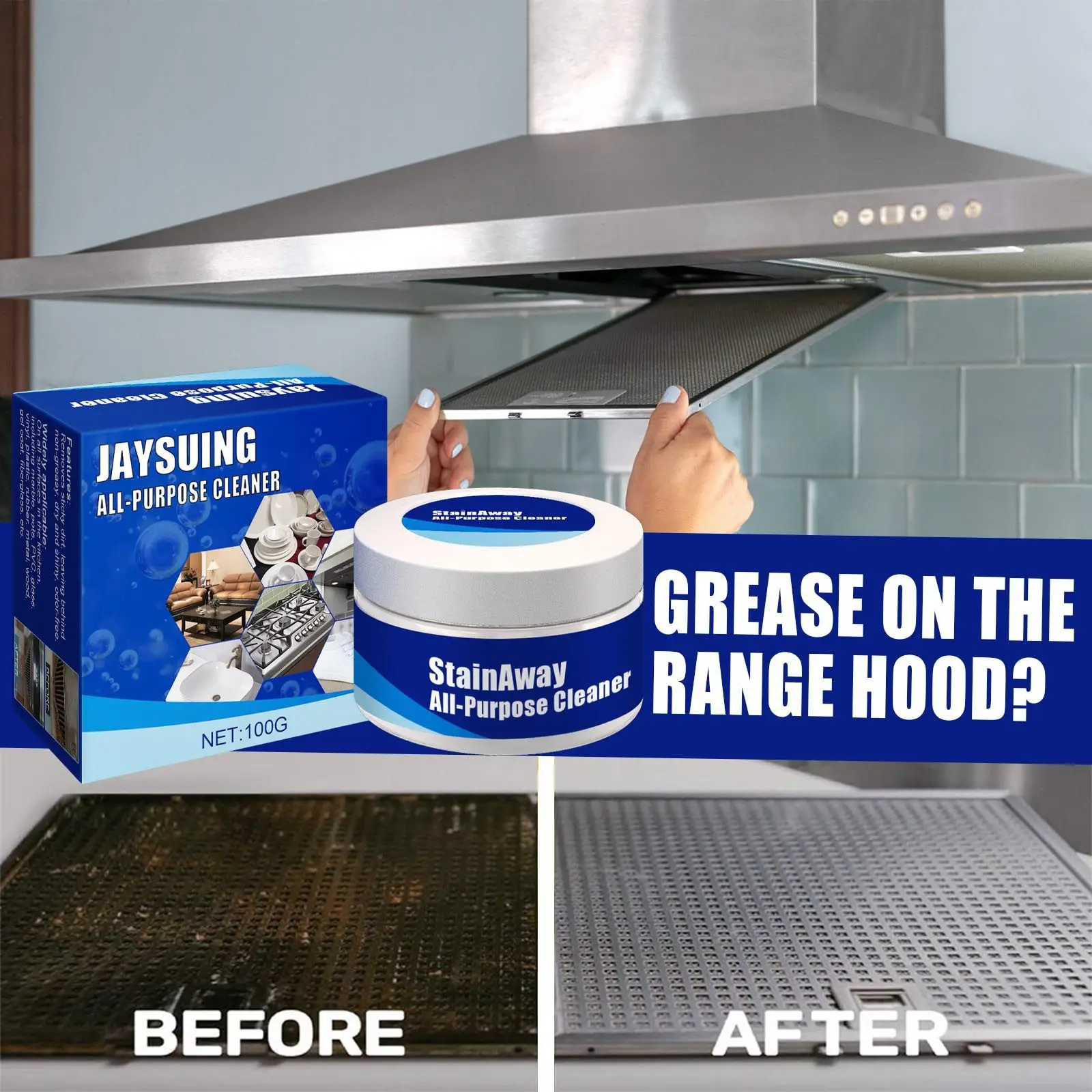 Jaysuing Cleaning Cream Kitchen Heavy Oil Cleaning Stainless Steel Pot ...