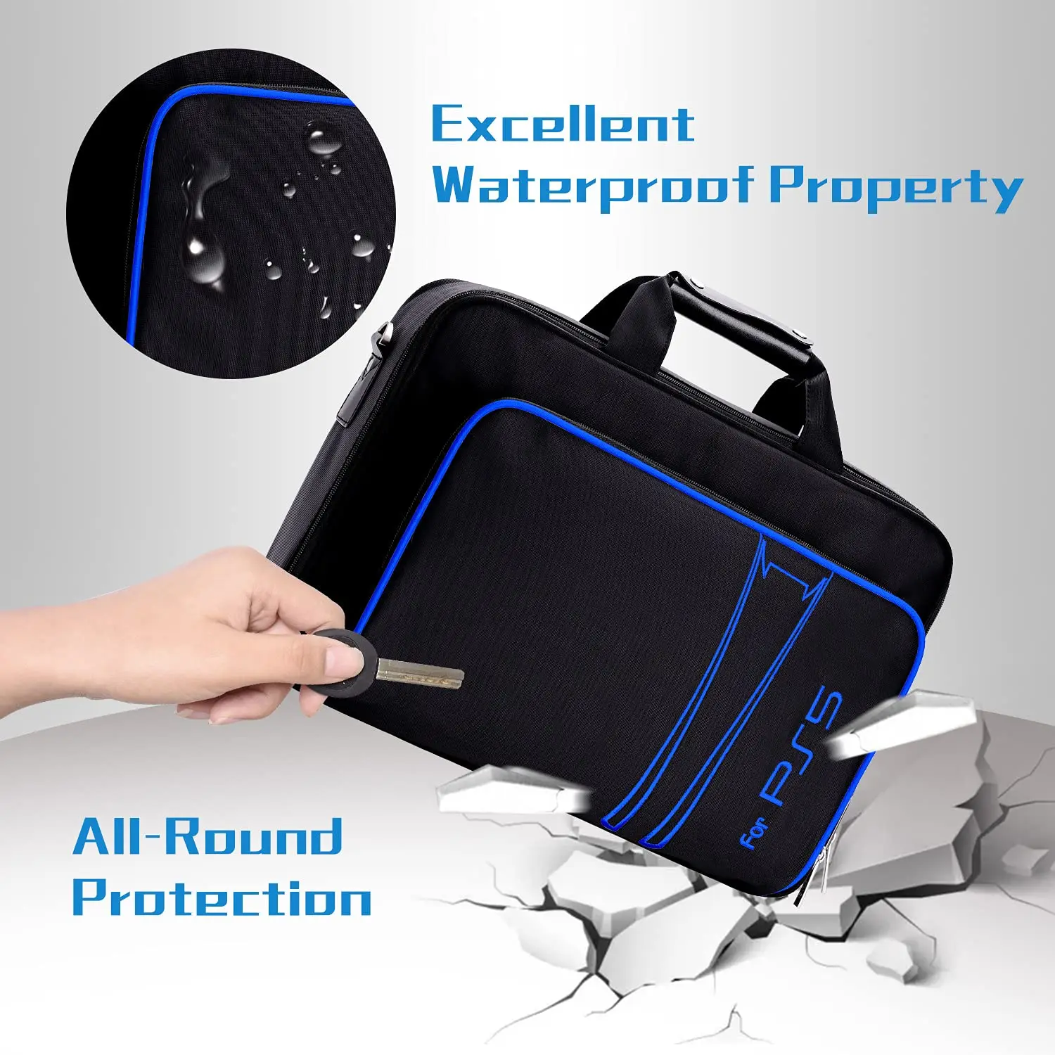 For Playstation 5 Case Carrying Storage Bag For Ps5 Game Console Bag ...