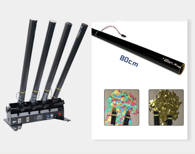 Confetti Blaster 4 Head Electronic Fireworks Dmx Paper Confetti Machine ...