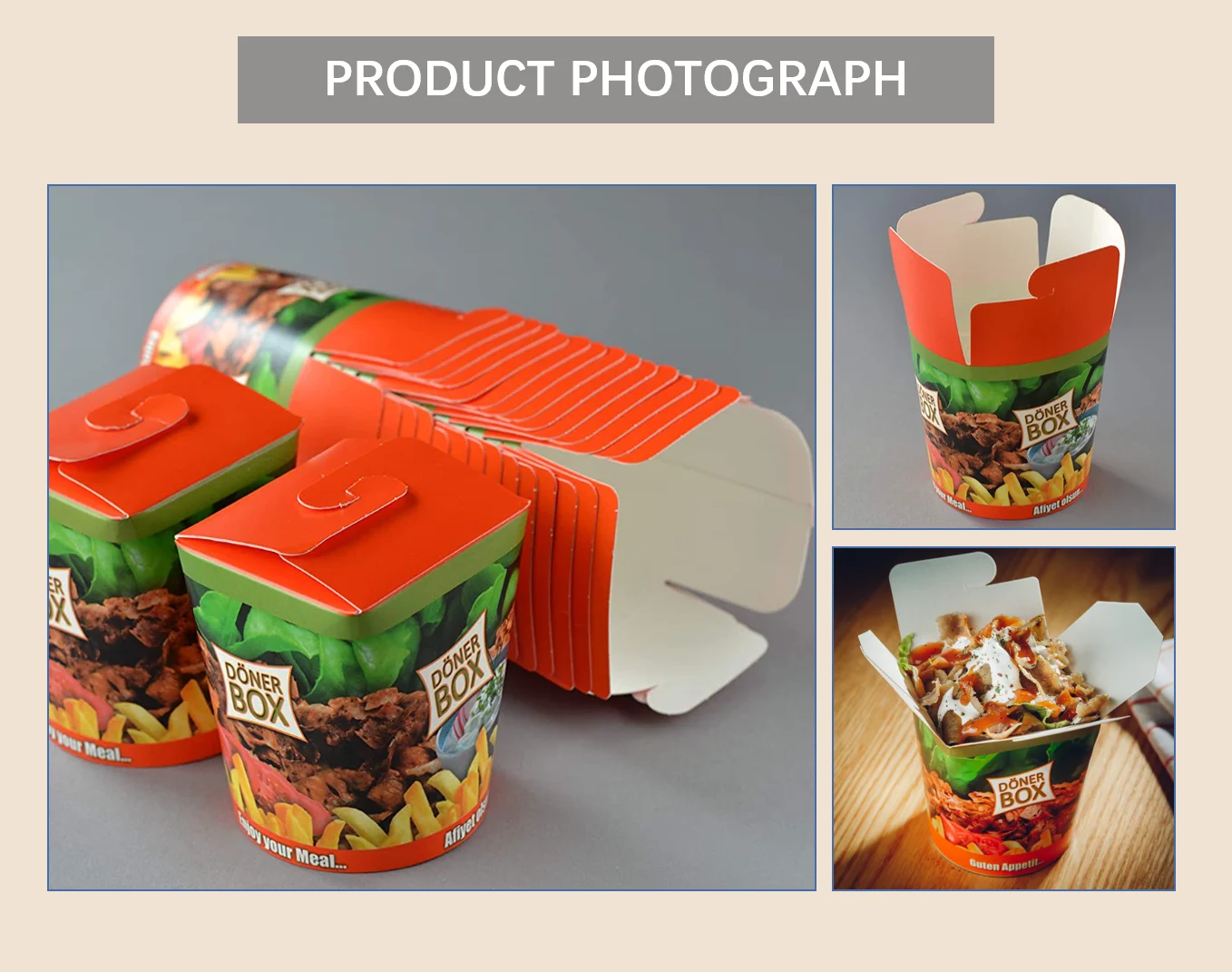 Take Out Microwavable Square Pagoda Chinese / Asian Paper Noodle Box ...