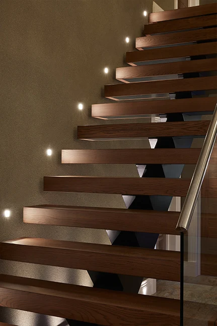 Indoor Stairs Modern Floating Hidden Mono Stringer Staircase - Buy ...