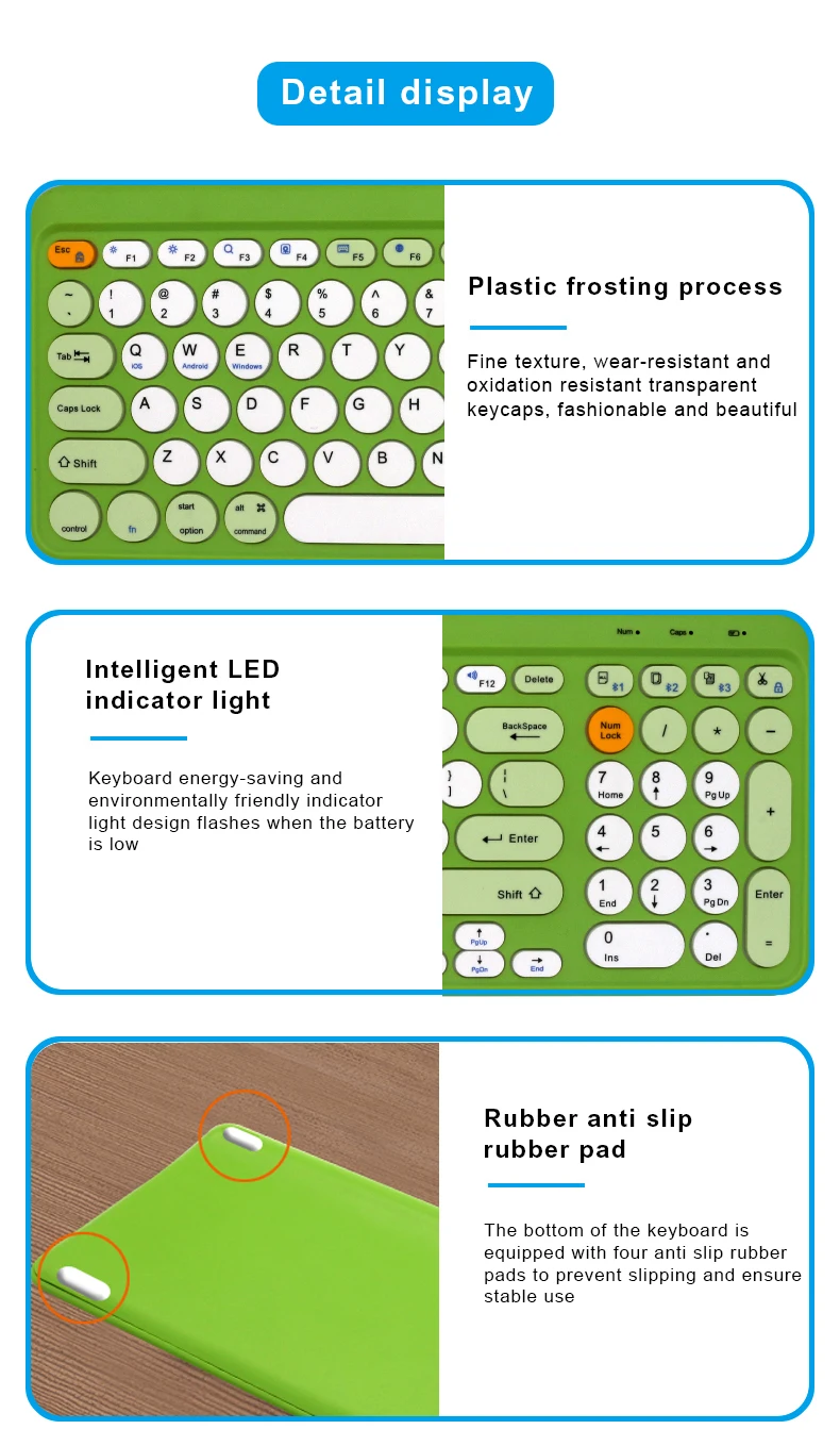 New Design Bluetooth Keyboard Universal Full Size Azerty Bluetooth 3.0 ...