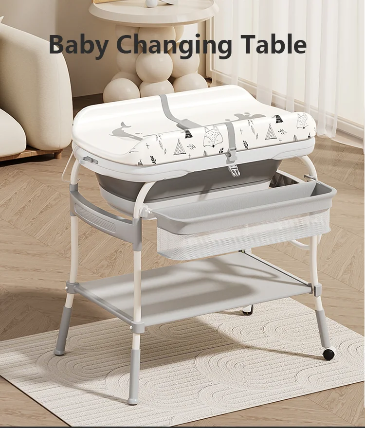 Baby Foldable Standing Diaper Nursing Baby Bathtub Changing Table With ...