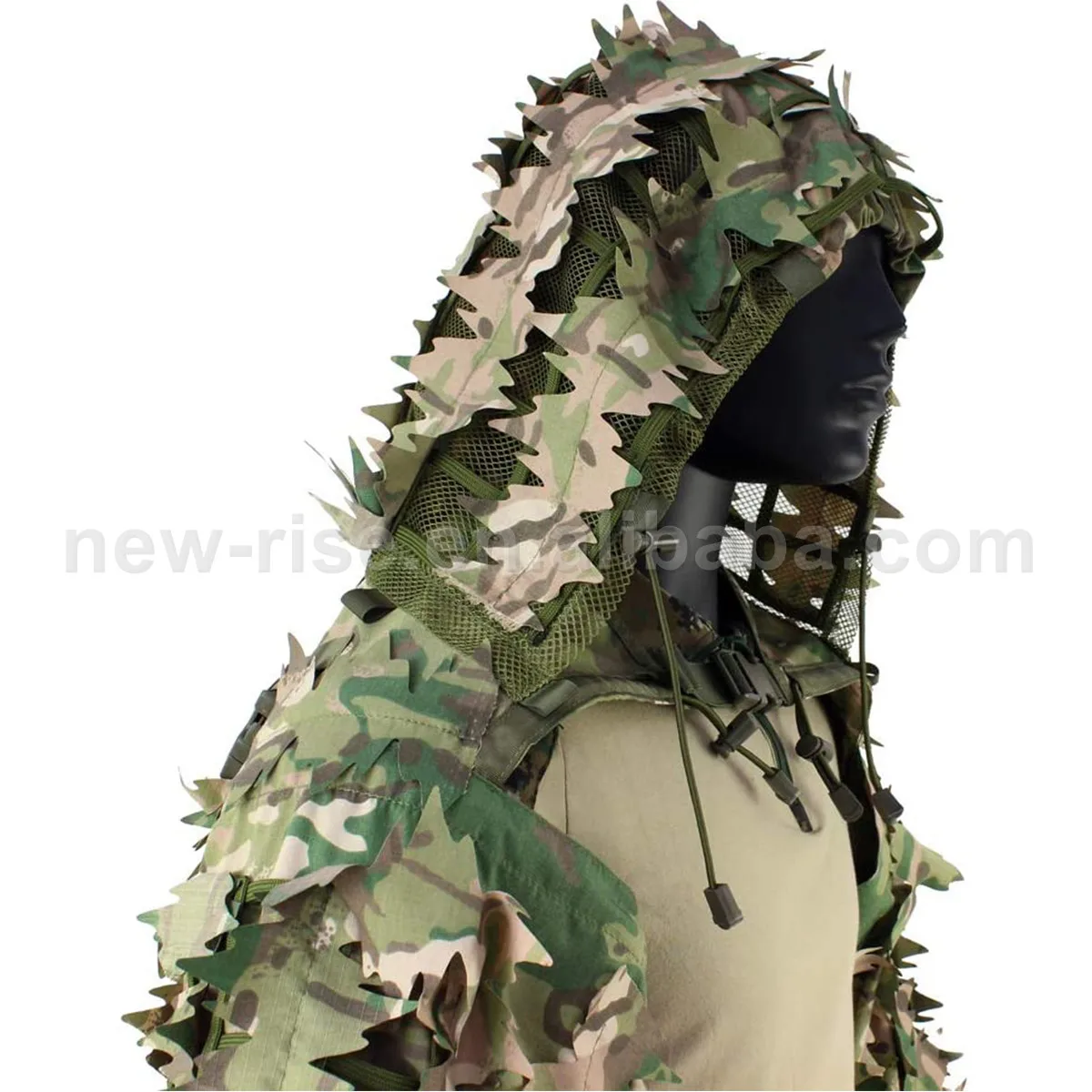 Sniper Ghillie Suit Foundation Viper Hood with 3D Leaves