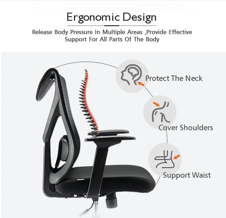 Modern Office Furniture Staff Swivel Revolving Computer Ergo Manager ...