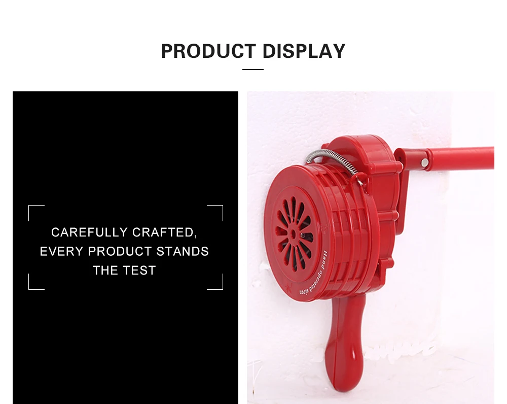 Hand-held Emergency Typhoon Fire Alarm Portable Loud Sound Hand Crank ...