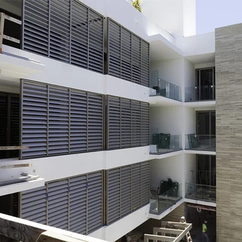 Aluminum Z-type Warehouse Louver Building Facade Automatic Window ...