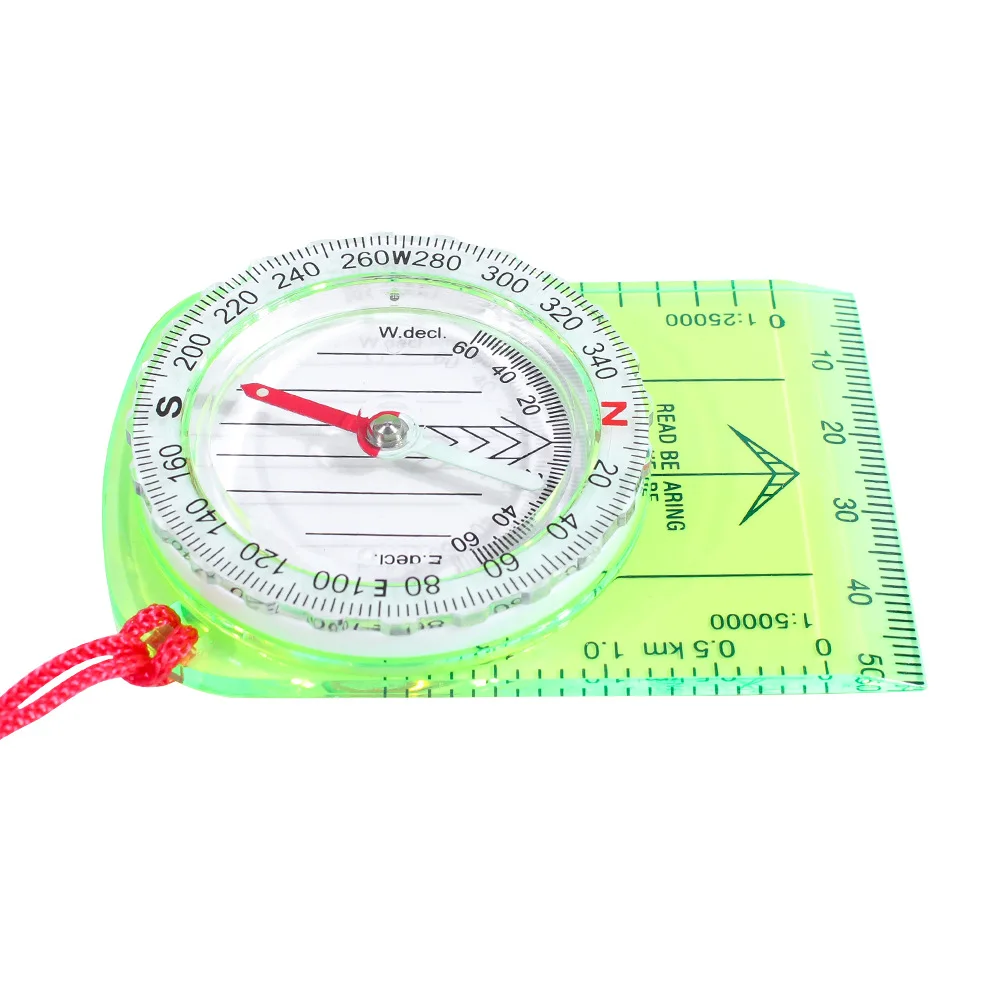 Luminous Waterproof Scale Map Compass Portable With Lanyard Compass ...