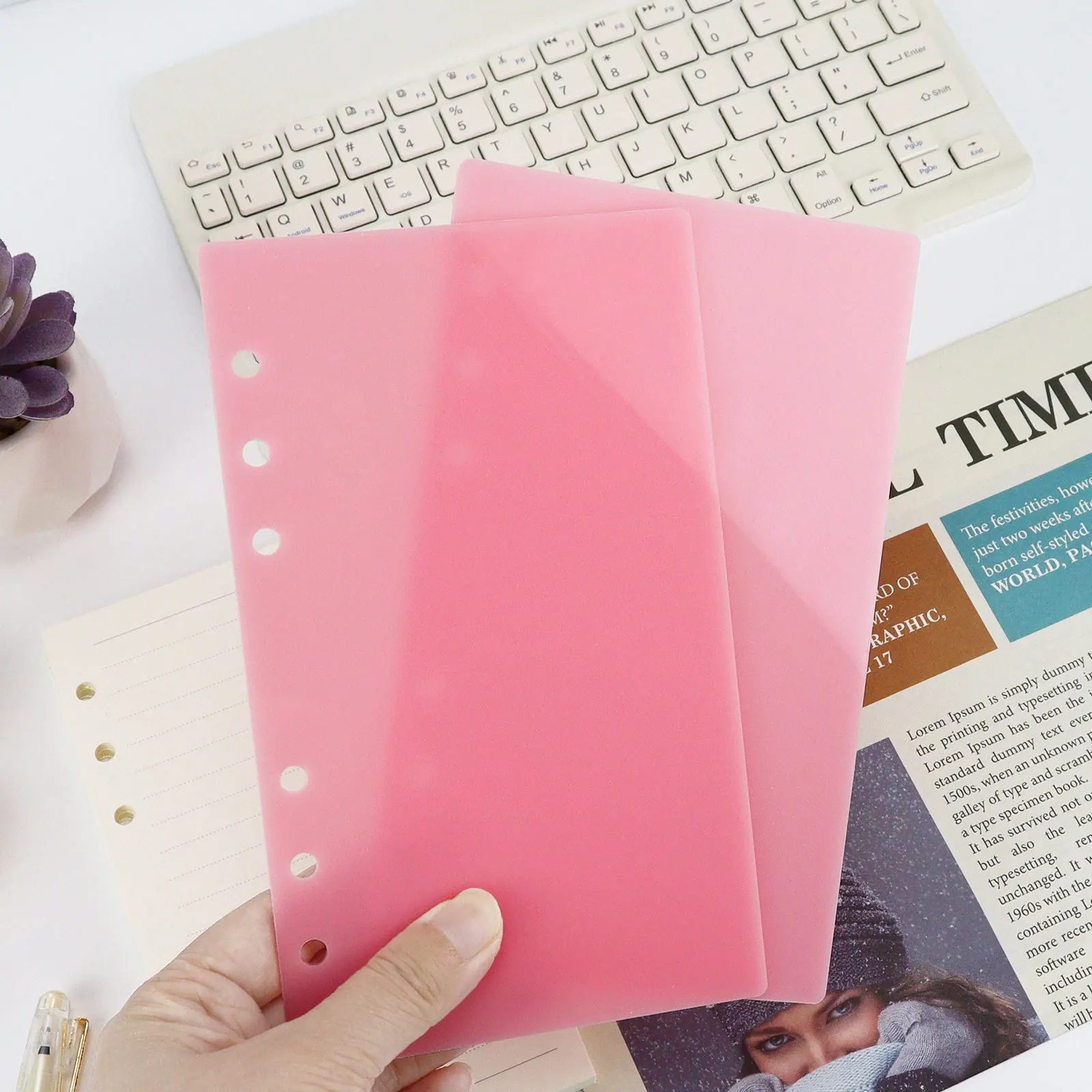 A6 Acrylic Notebook Cover - Clear, Hard Plastic Binder