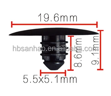 A126 High Quality Car Hood Insulation Body Clips And Fasteners Nylon ...