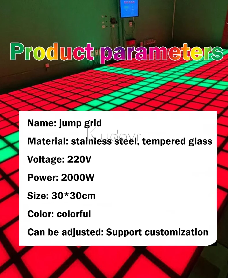 Escape Active Sensing Pixel Grid Game - Jump Grids LED Floor