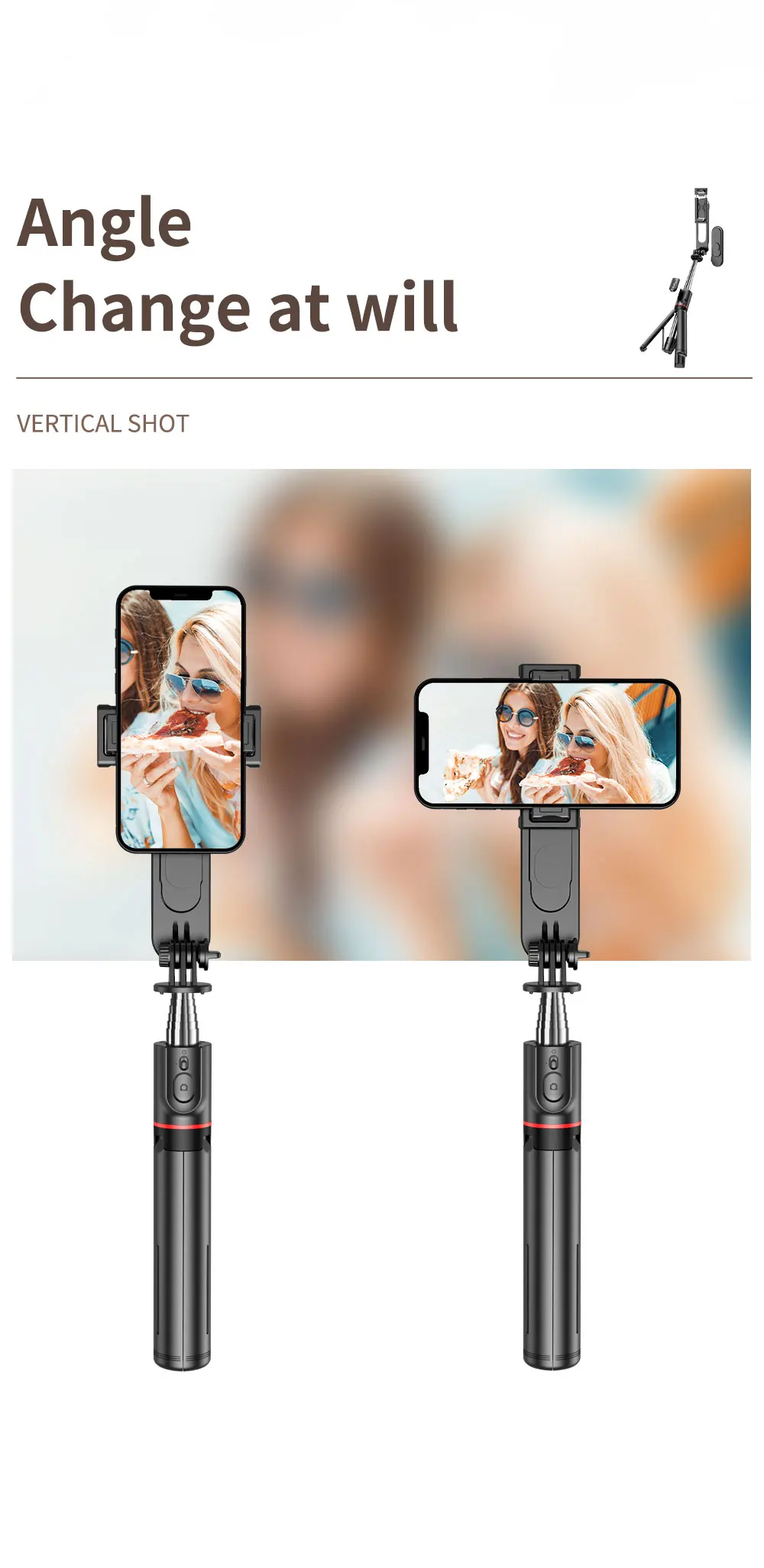 CYKE 3 in 1 Wireless Fold Telescopic Selfie Stick Phone Tripod With Detachable Led Fill Light ...