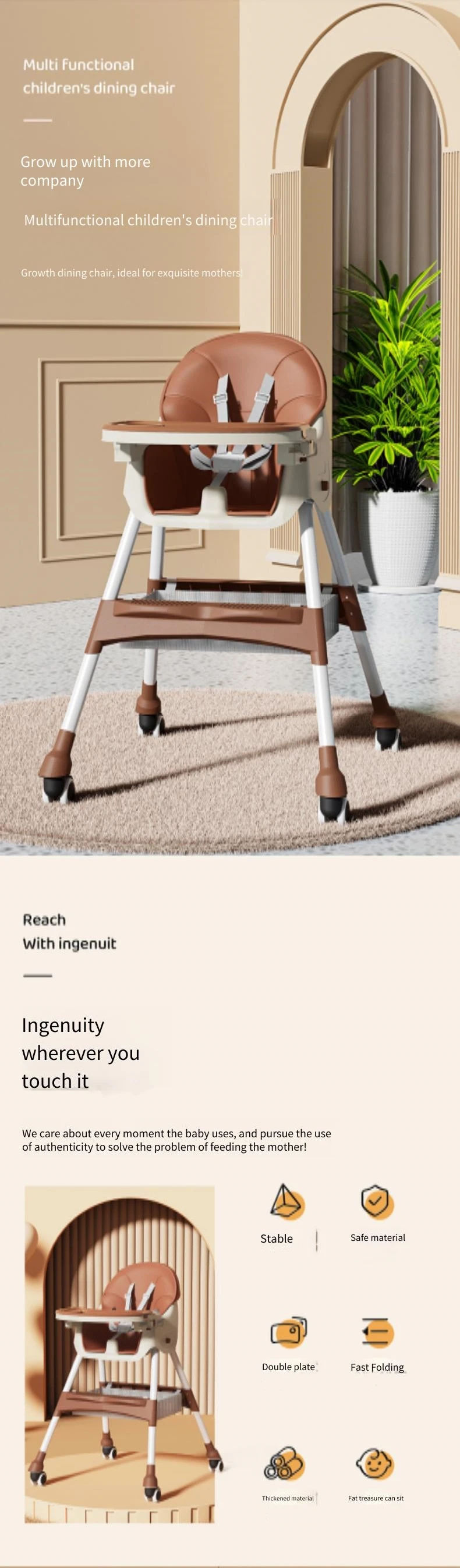 Indoor Outdoor Portable Multifunction Luxurious Children 3 In 1 Baby ...