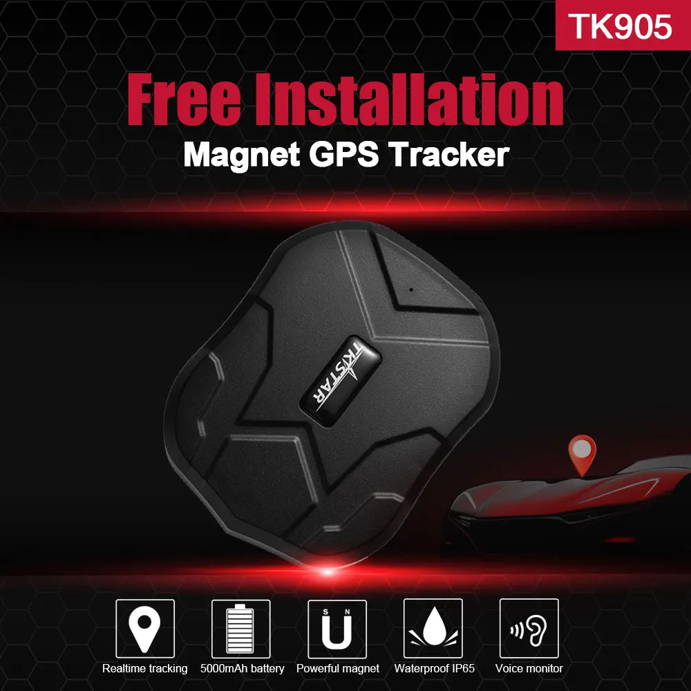TKSTAR TK905 Car GPS Tracker - 90 Days Standby & Waterproof