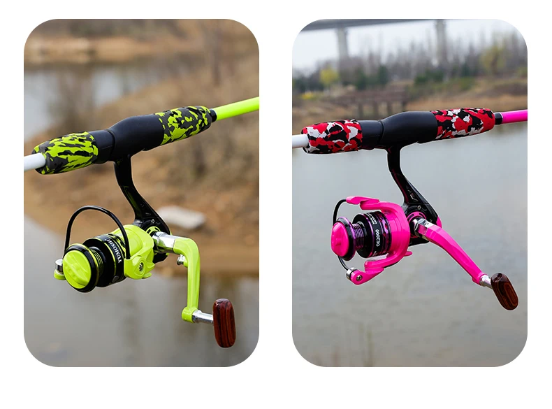 1.8m Portable Complete Full Kit Fiberglass Fishing Rod Set