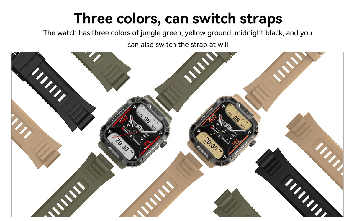 MK66 Smart Watch - Rugged, IP68 Waterproof for Outdoor Sports