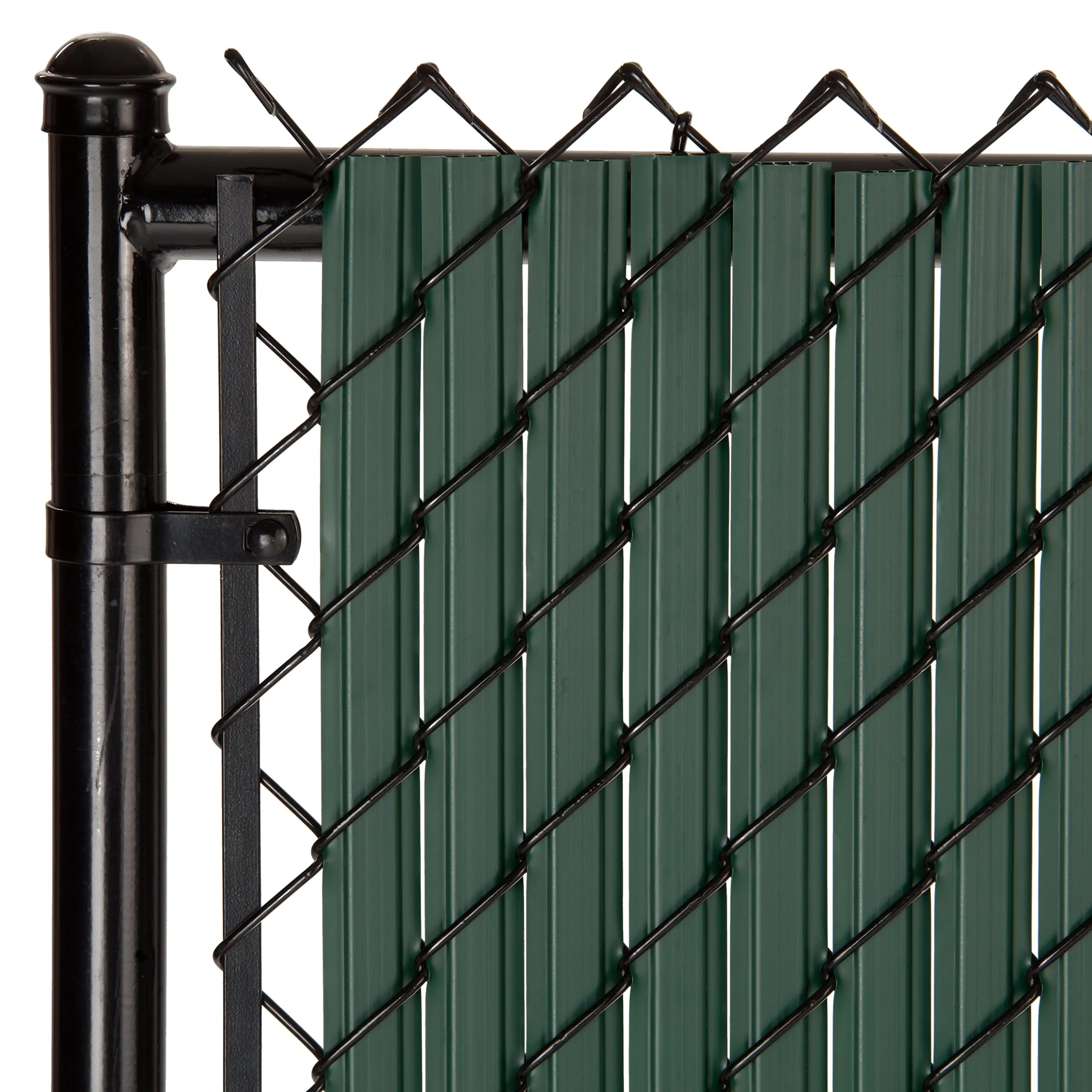 Cyclone Fence Privacy Solution - Slatted Chain Link Cover
