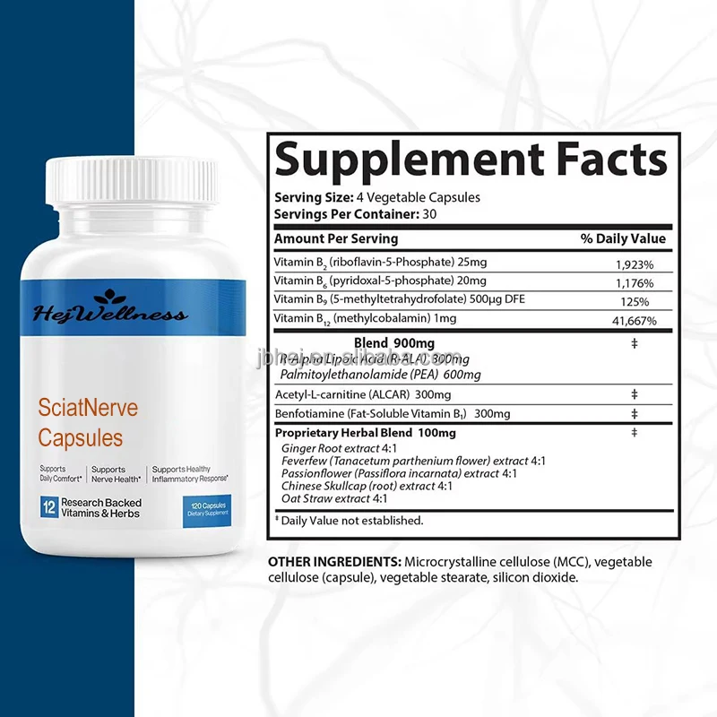 Nervio Ciatico Nerve Health Support Supplement with Alp Vitamin B Nerve ...