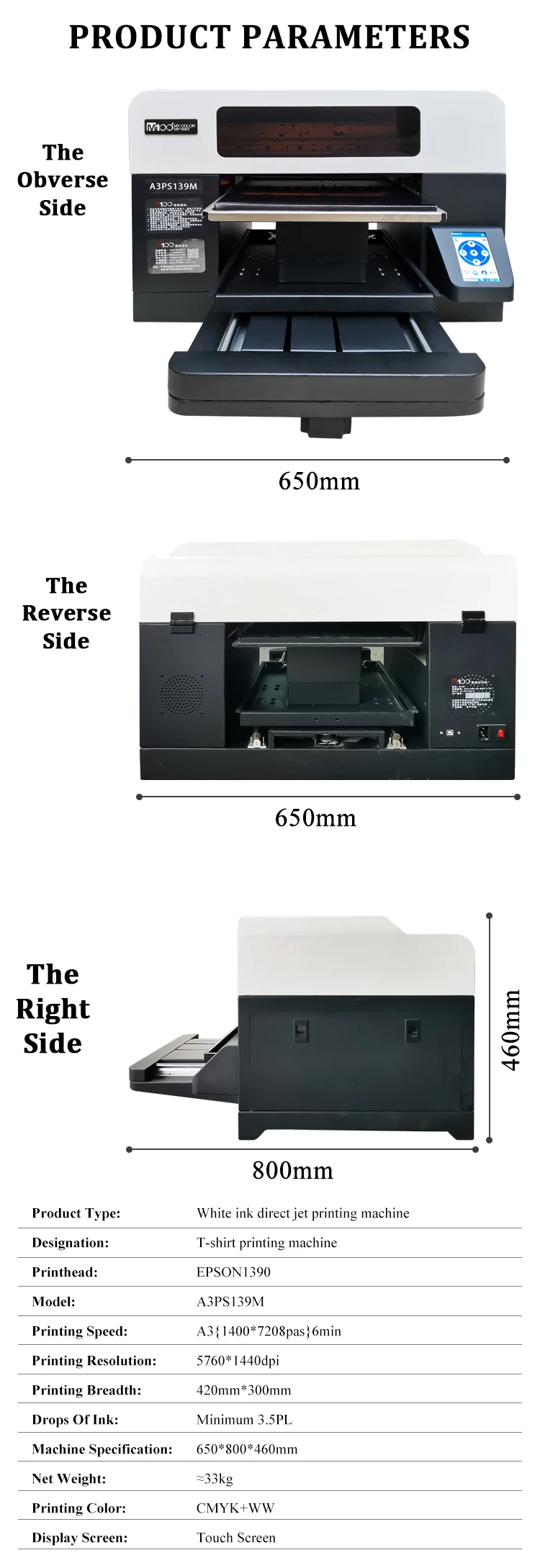 VIGOJE New Design High Definition Printer Machine for DTG T-shirt ...