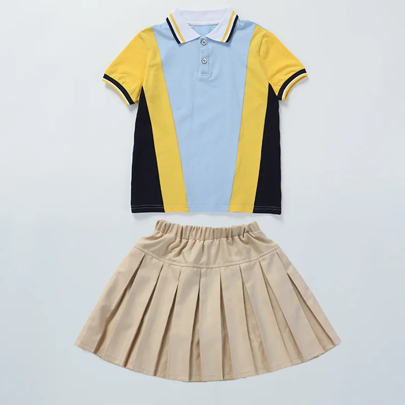 Green and Yellow School Uniforms - DOVEARK Kids Polo Shirts