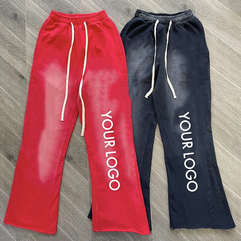 Shop Our Streetwear 100% Cotton Flare Fleece Pants