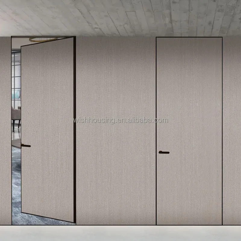 Modern Wood Interior Invisible Frameless Concealed Interior Bedroom ...