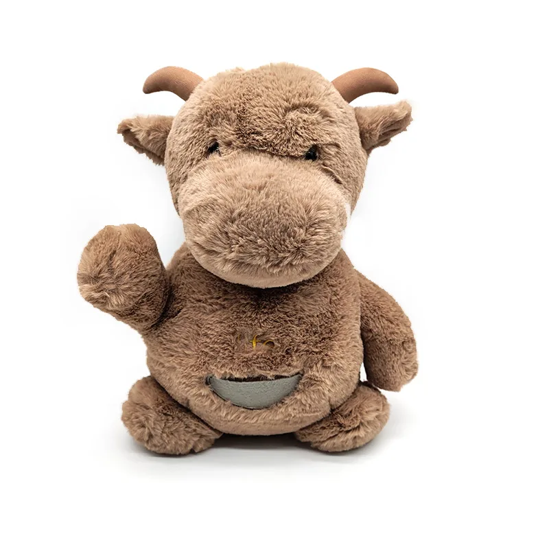 Customized Plushies Hippo With Smiling Face Plush Animal Rhinoceros Toy ...