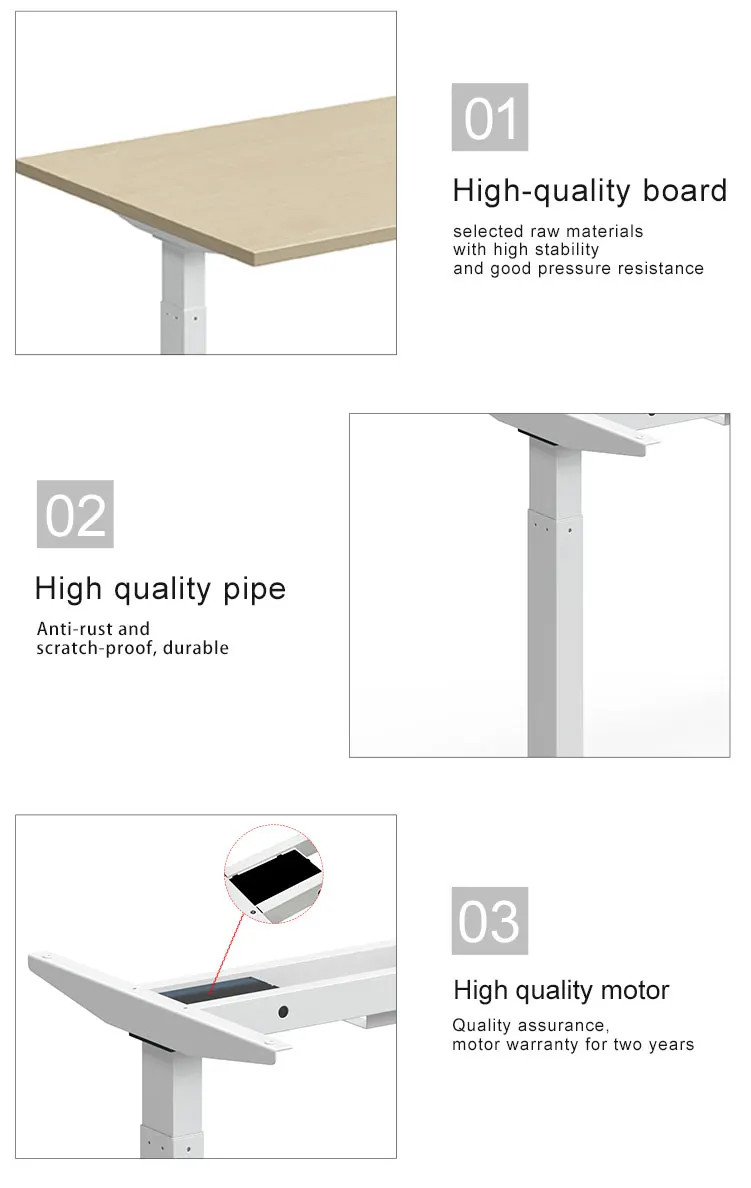 Modern Design Ergonomic Electric Standing Table Dual Motor Sit Standing ...