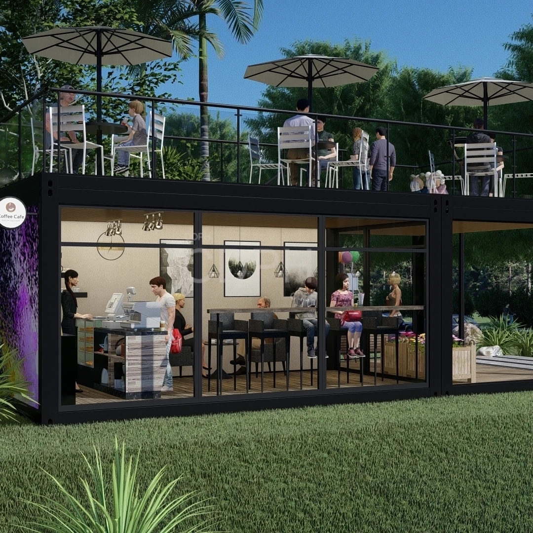 Magic 40ft Restaurant Container Bar Cafe Mobile Shipping Container ...