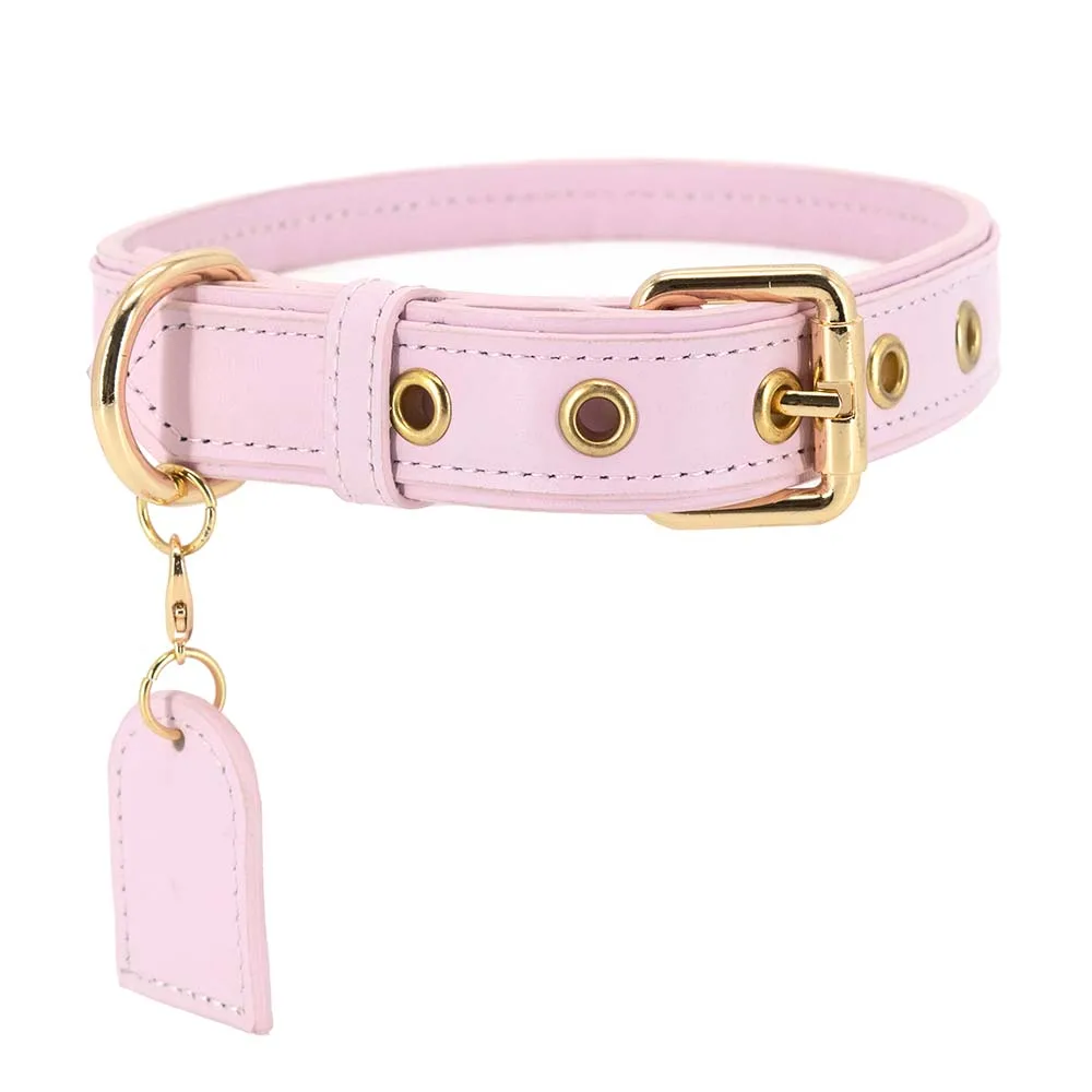 Adjustable Pet Collars Pu Leather Neck Strap Safe For Dogs Soft Pet ...