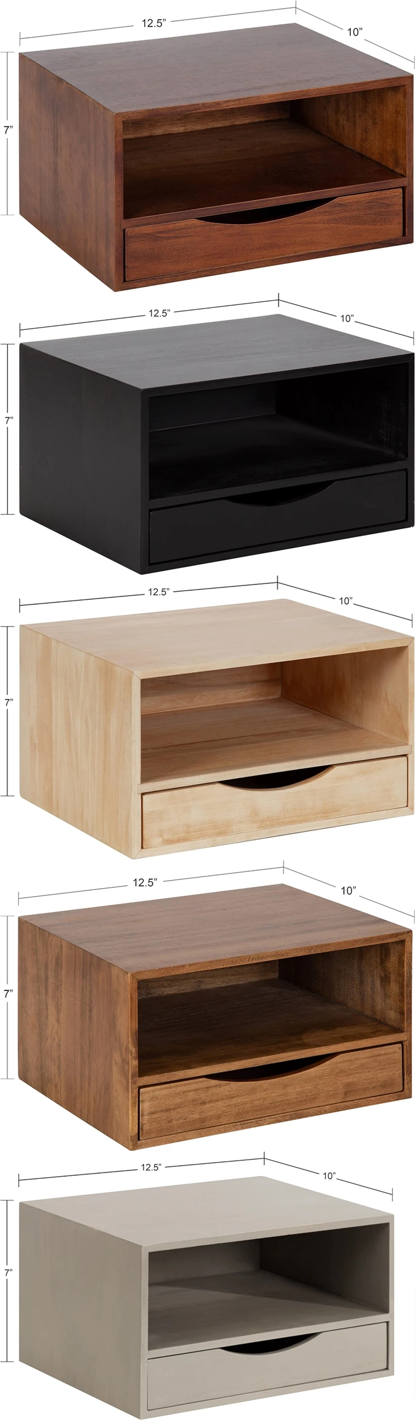 Modern Floating Shelf Transitional Floating Desk Drawer Wooden Wall ...